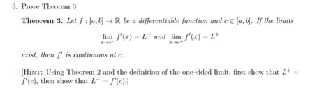 Solved Theorem 3 Let F Ab →r Be A Differentiable Function