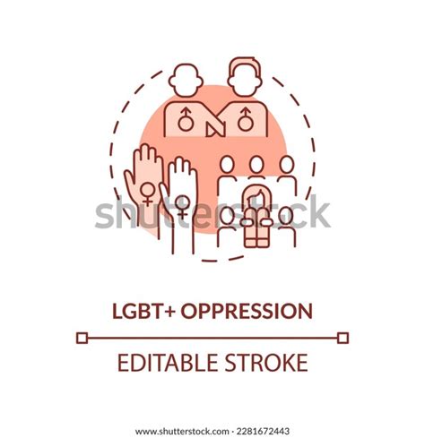 Lgbt Oppression Red Concept Icon Discrimination Stock Vector Royalty