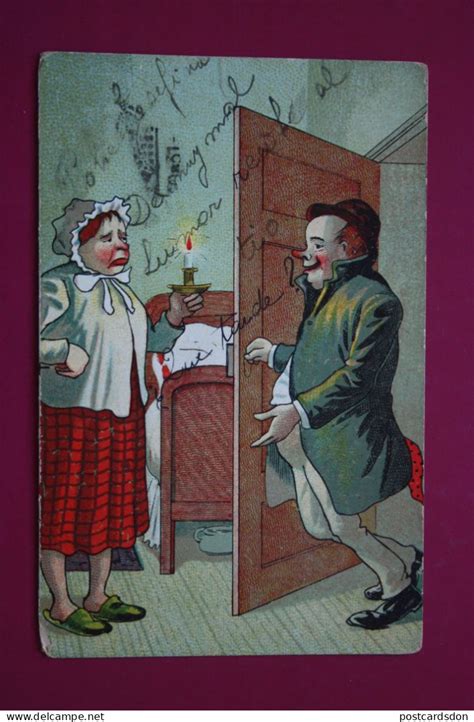 Humour Old Vintage Postcard Drunken Man Alcohol Humour 1920s
