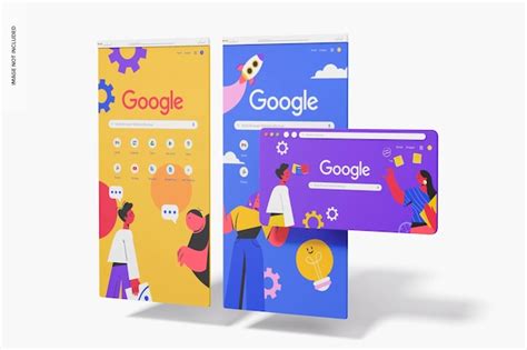Premium Psd Multi Browser Windows Mockup Right View