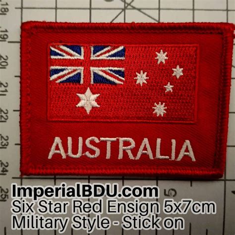 Red Ensign Flag Shoulder Patch 1901 1903 Military Style Made In Aus