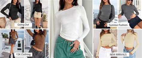 Trendy Queen Womens Long Sleeve Shirts Fall Fashion 2023 Crop Tops