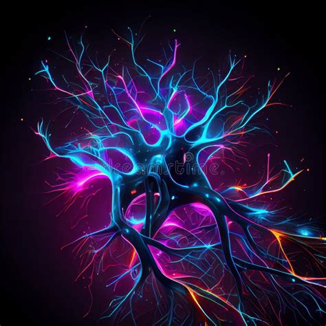 Artificial Intelligence Microchip And Neural Connections Generated