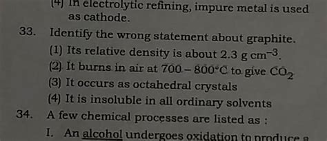 Identify The Wrong Statement About Graphite Filo