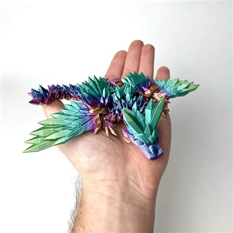 Mini Crystal Wing Dragon Fidgets Articulated Dragons Satrah 3d