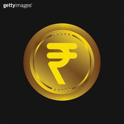 Indian Rupees Symbol On Gold Coin 이미지 1280833660 게티이미지뱅크