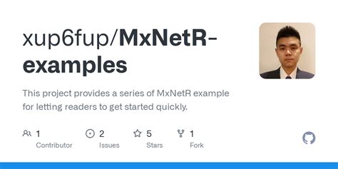 Github Xup6fupmxnetr Examples This Project Provides A Series Of