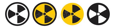 Nuclear Symbol Vector Set Collection For Web Stock Vector