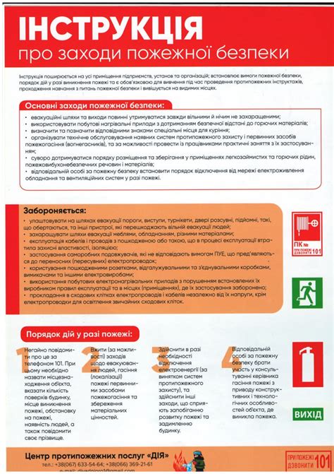 Інструкція про заходи пожежної безпеки ДІЯ — Центр Протипожежних Послуг