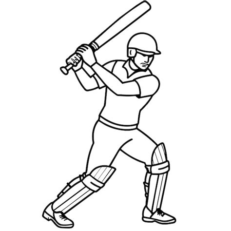 Dynamic Cricket Batsman Vector Art Elevate Your Design Game Premium