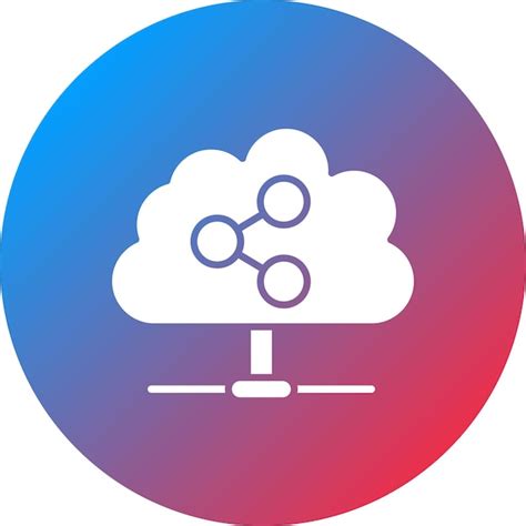 Imagen Vectorial De Icono De Nube Compartida Se Puede Utilizar Para