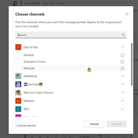 How To Post Across Multiple Channels In Teams