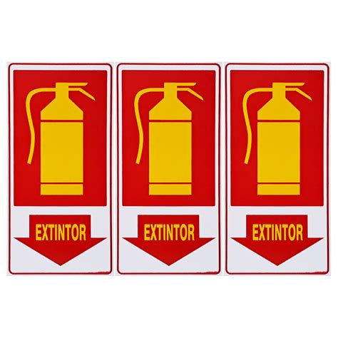 Combo 10 Placas De Sinalização Extintor 15x30 Acesso X 701 F9e
