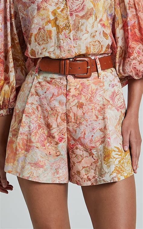 Amalie The Label Noemie Linen Blend High Waisted Belted Tailored
