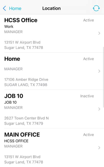 Viewing Locations In The Hcss Telematics Connect Mobile App