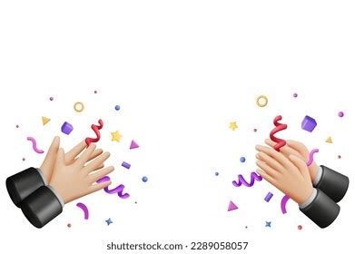 D Human Hands Clapping Isolated On Stock Vector Royalty Free Shutterstock