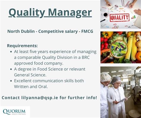 Quorum Search Partners On Linkedin Hiring Qualitymanager Fmcgjobs