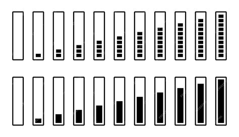 premium vector loading status bar icon set in two styles progress
