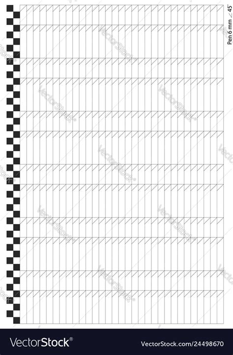 For Parallel Calligraphy Pen Nib Size 6 Mm Vector Image