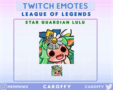 Cute Star Guardian Lulu Emote League Of Legends Twitch Discord