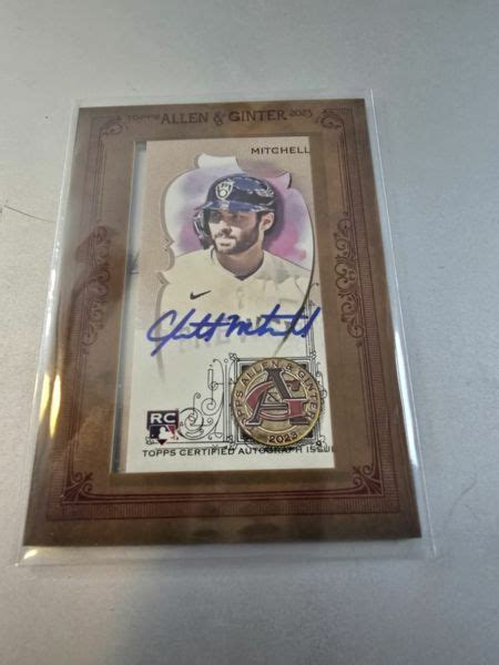 Free 2023 Allen And Ginter Garrett Mitchell Milwaukee Brewers Mini