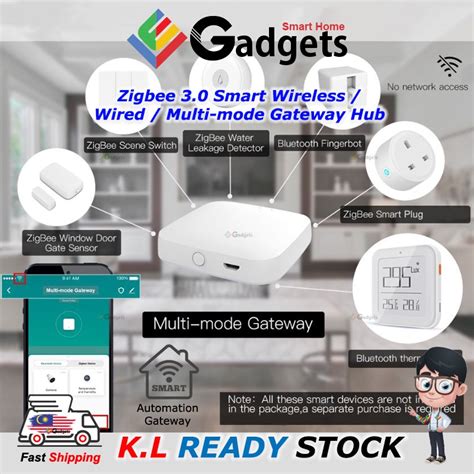 ZigBee Bluetooth Smart Hub Gateway Bridge Wireless Wired Works With Tuya Smart Life And
