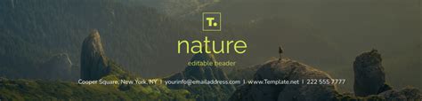 Free Nature Editable Header Template To Edit Online