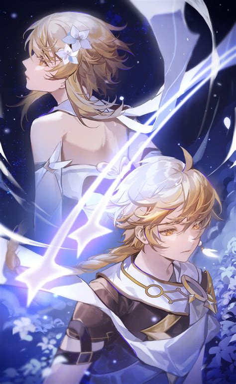 Safebooru 1boy 1girl Absurdres Aether Genshin Impact Brother And