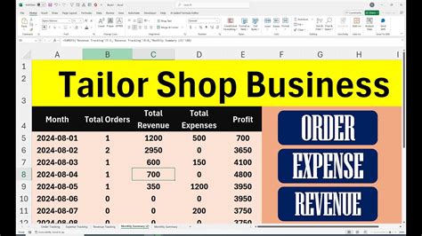 How To Maintain An Excel Sheet For Your Tailor Shop Business Comprehensive Guide Youtube