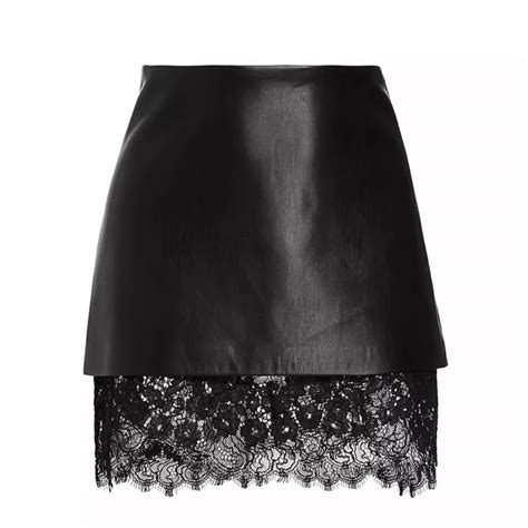 Aliceolivia Skirt New With Tag In 2024 Leather And Lace Mini Skirts