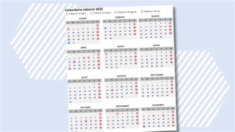 Calendario Laboral 2023 De Zaragoza Con Los Festivos De La Provincia