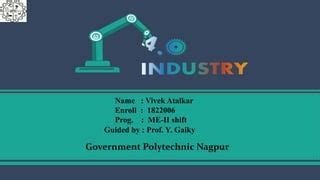 Presentation On Industrial Automation By Vivek Atalkar PPT