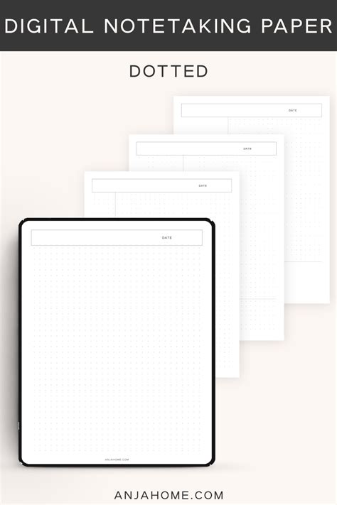 Digital Notebook Paper GoodNotes Templates AnjaHome