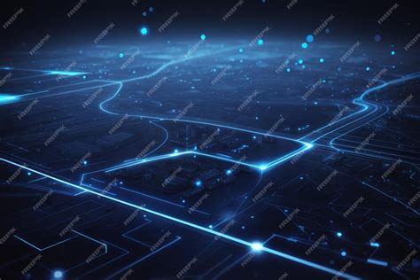 Premium Photo Technology Background With Hexagonal Netwark