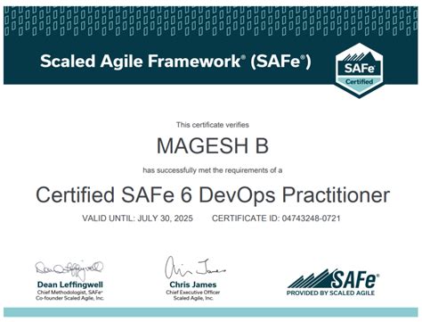 Safe 6 Devops Practitioner