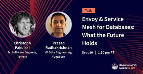 prasad radhakrishnan on linkedin envoy yugabytedb istio postgresql