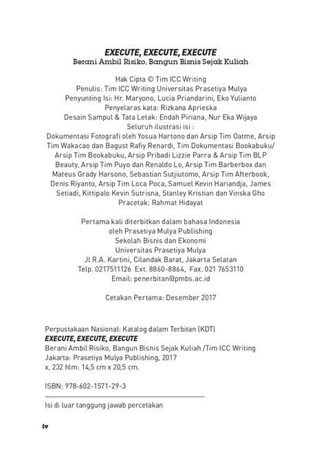 Execute Execute Execute Prasetiya Mulya Publishing