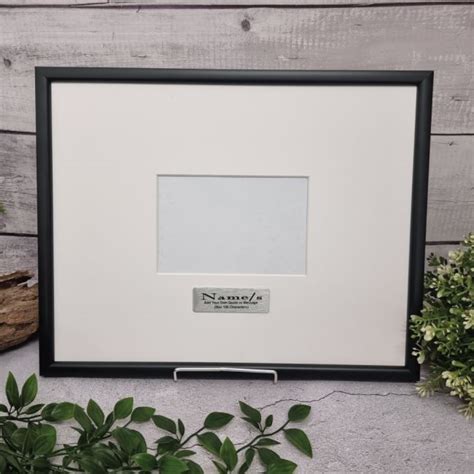 Black Memorial Signature Frame 4x6 Photo
