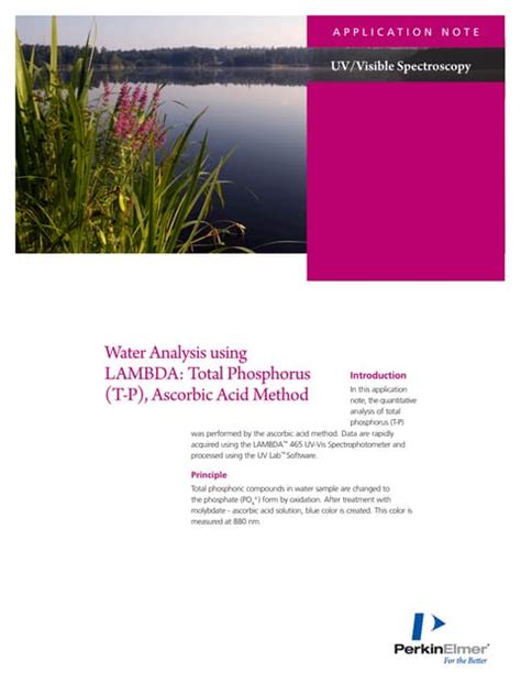 Water Analysis Using Lambda Pdf