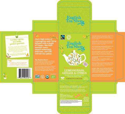 Lemongrass Ginger And Citrus 20 Sachets Fairtrade Australia New Zealand