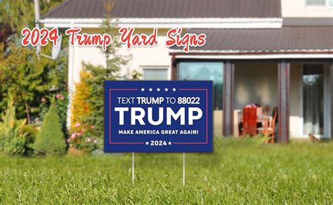Trump 2024 Yard Sign 2 Pack Trump Yard Signs With Stakes