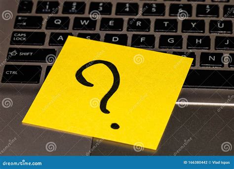 Writing On Colorful Sticky Note A Question Mark Question Mark On Paper