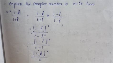 express the complex number in a ib form [ begin{aligned} rightarrow