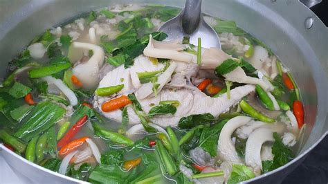 ปลากระพงต้มยำ แซ่บๆ ต้มแบบนี้นะ ไร้กลิ่นคาว ด้วยสมุนไพรเน้นๆ Youtube