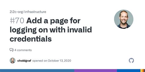 add a page for logging on with invalid credentials · issue 70 · 2i2c