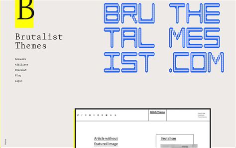 Brutalist Themes Brutalist Style Wordpress Themes For Blogs