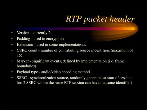 Ppt Rtp Real Time Transport Protocol Powerpoint Presentation Free