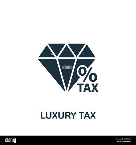 Luxury Tax Icon Monochrome Simple Sign From Common Tax Collection
