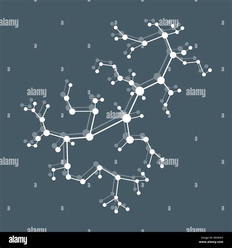 Structure Of Molecule And Communication Scientific Concept Medical Chemistry Science Stock