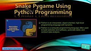 Snake PY Game Pptx